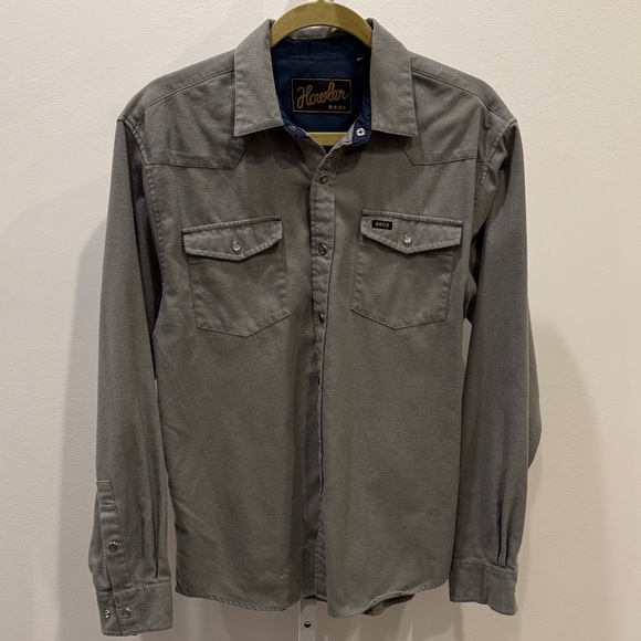 Howler Brothers | Shirts | Howler Brothers Charcoal Western Snap Button ...
